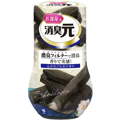 「消臭フィルター」が悪臭をキャッチ！イヤなニオイをしっかり消臭。●内容量[ml]：400●内容量：400ml●香り：炭の香り●使用期間の目安：約1.5〜3ヶ月●用途：室内用●材質：アミノ酸系消臭剤、香料、界面活性剤(非イオン、陰イオン)、色...