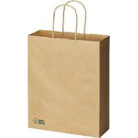 FSC（R）認証で環境にも配慮！「脱プラスチック」で環境対策にもなるシンプルで汎用性の高い紙手提げ袋。●サイズ/S●カラー/茶●材質/未晒クラフト100g／平方メートル●持ち手形状/紙丸紐（茶）●耐静荷重/約10kg●底ダンボール紙/無●生...