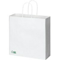 FSC（R）認証で環境にも配慮！「脱プラスチック」で環境対策にもなるシンプルで汎用性の高い紙手提げ袋。●サイズ/M●カラー/白●材質/晒クラフト100g／平方メートル●持ち手形状/紙丸紐（白）●耐静荷重/約10kg●底ダンボール紙/無●生産...