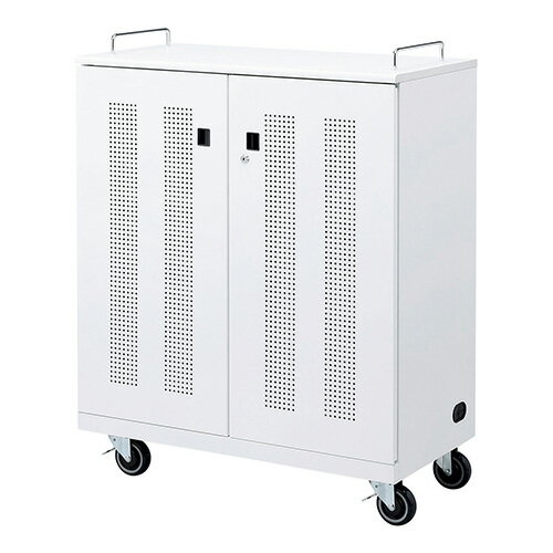 ●収容数：22台●外寸：幅900×奥450×高1164mm●内寸（収納部1カ所あたり）：幅422×奥278×高66mm●重量：69．5kg●段数：22段●前扉用鍵2個，バックパネル用鍵2個，アジャスター4個，キャスター付o44364