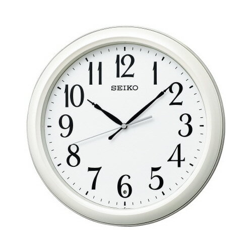 ●カラー／白パール●寸法／直径307×厚み48mm●質量／650g●材質／フレーム：プラスチック、風防：ガラス●機能／電波修正、電波OFF、電池切れ予告、おやすみ秒針●秒針／連続秒針（音なし）●電波受信回数／8回●使用電池／アルカリ単3形乾...