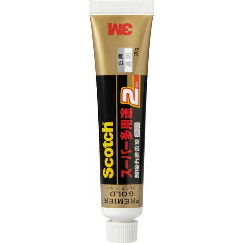 ●メーカー名／スリーエム　ジャパン●商品名／スコッチ（R）TOP超強力接着剤プレミアゴールドスーパー多用途2　透明●容量／20g●成分／変成シリコーンなど95％、無機物5％●液色／透明●対応素材／木、金属、塩ビ、ポリプロピレン、ポリエチレン...