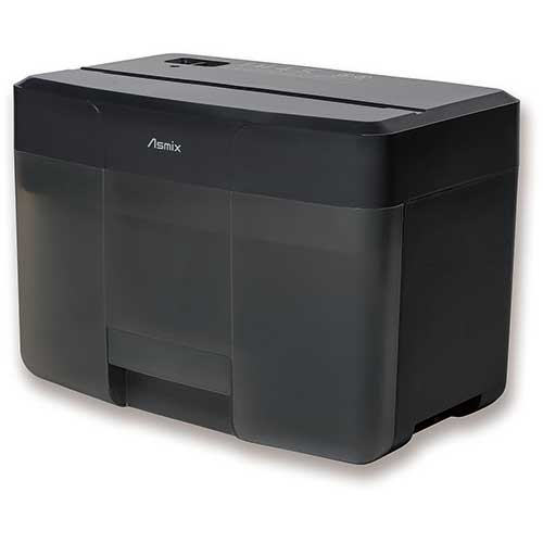 細断屑が見えるシンプルデザインの卓上シュレッダー。●外形寸法（幅）[mm]：305●外形寸法（奥）[mm]：195●外形寸法（高）[mm]：220●質量[kg]：約3.3●細断形状：マイクロカット●投入幅[mm]：220●投入口厚[mm]：...