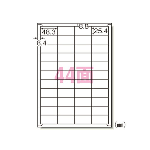 ●規格：A4判44面●1片寸法：縦25．4×横48．3mm●紙種：上質紙，インクジェット専用塗工●総紙厚：0．15mmo30029