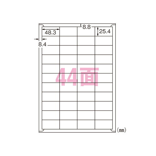 ●規格：A4判44面●1片寸法：縦25．4×横48．3mm●紙種：上質紙●総紙厚：0．19mmo42710
