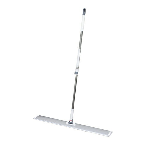 ●規格：90cm●外寸：幅900×長900〜1270mm●重量：約830g●材質：アルミ，PP，ステンレス，モップ＝マイクロファイバー●専用スペアモップ1枚，スクレーパー付o46019
