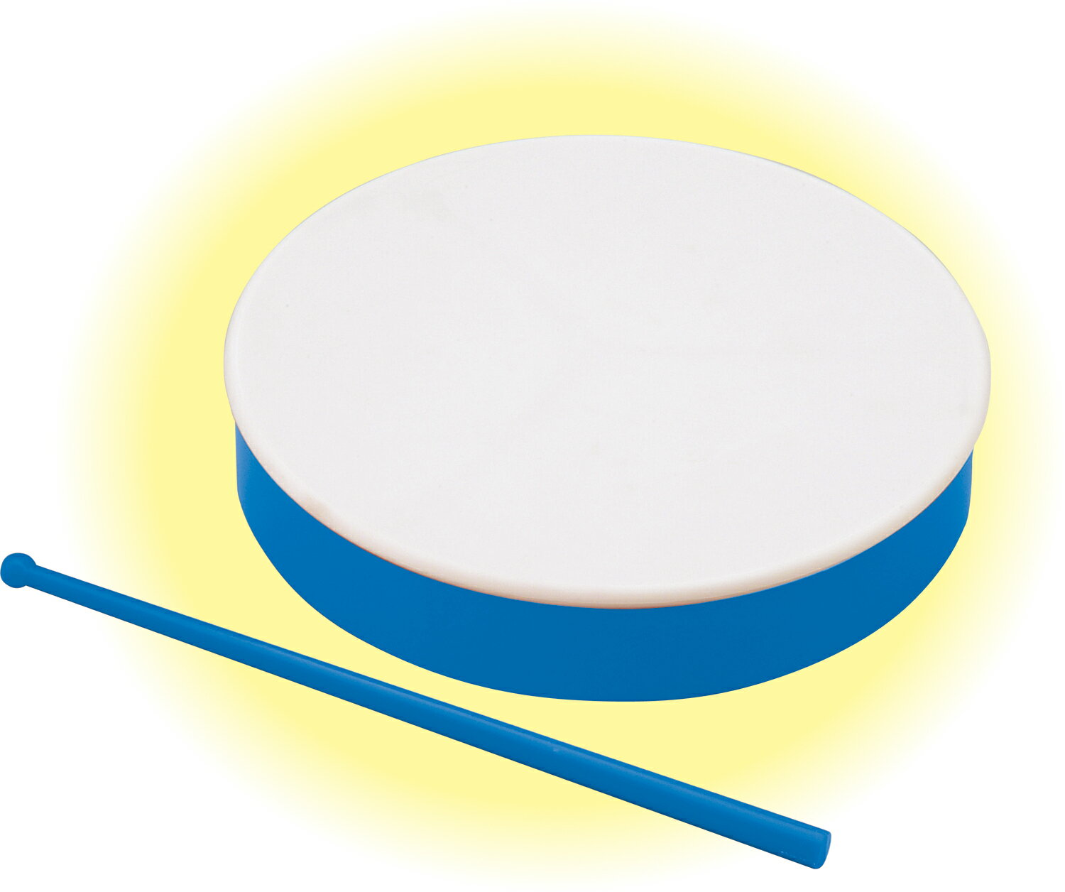 持ちやすいまわりこみ構造φ205×40mm、バチ：φ10×250mm全7色170gとっても軽い！低学年の児童にも最適！プラスチックPP袋入250×210×40mm