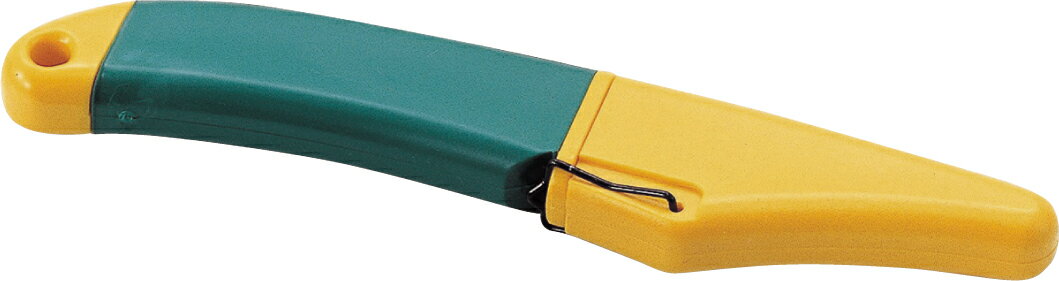 すべらないラバーグリップ　　刃先が丸く安全ロック機能付！（安全装置）鋼・ひご切付170×32mm安全を追求した小刀袋入 (20本白箱入)