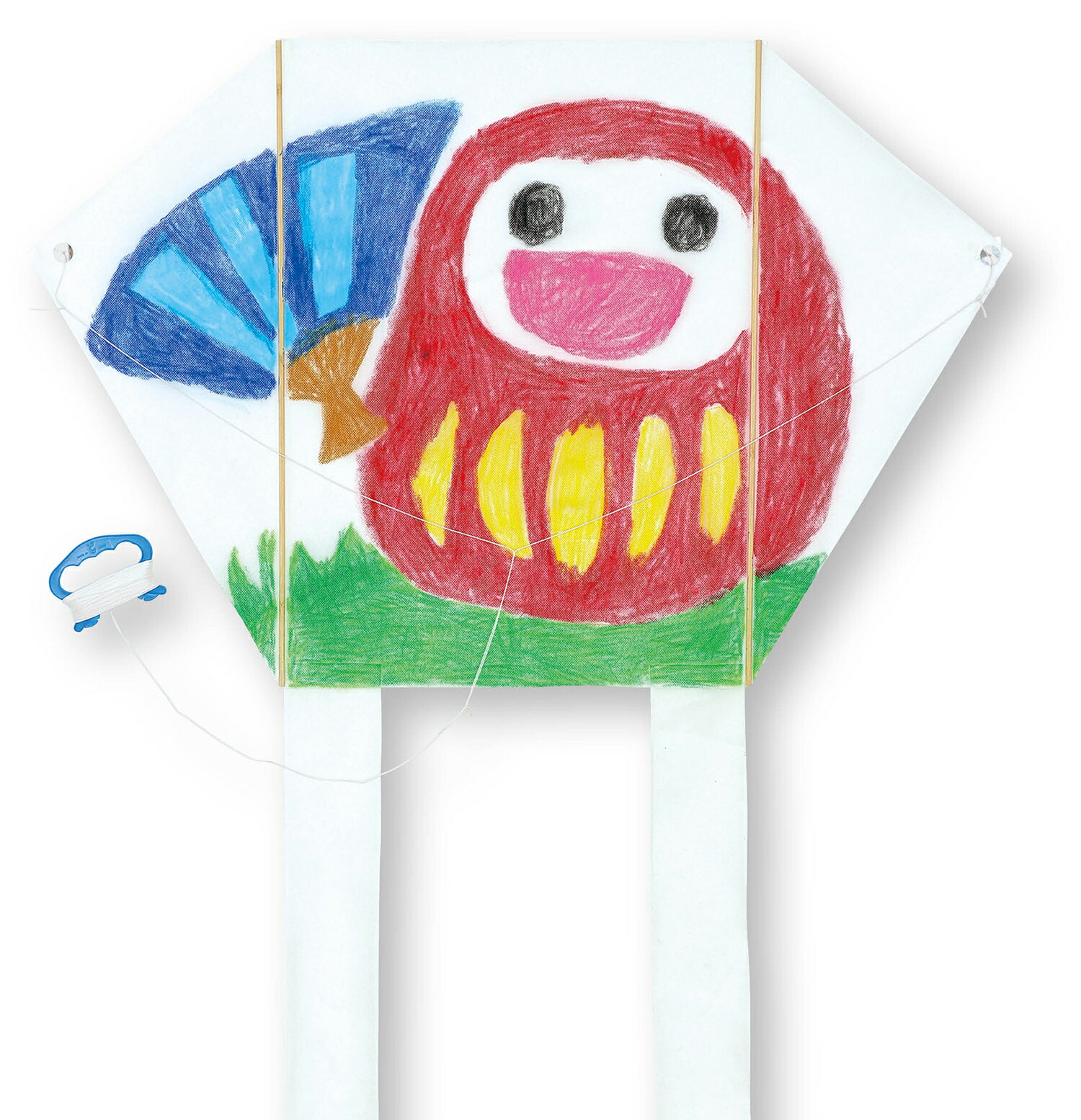 完全組立済だから結ぶ作業なし！無着色商品サイズ／シート：825×550mm、尾：100mm×1m、たこ糸：50m1個重量／66g材質／シート：不織布、たこ糸：ナイロン、ほね：竹セット内容／たこ（たこ糸取り付け済）×11個梱包形態／袋入