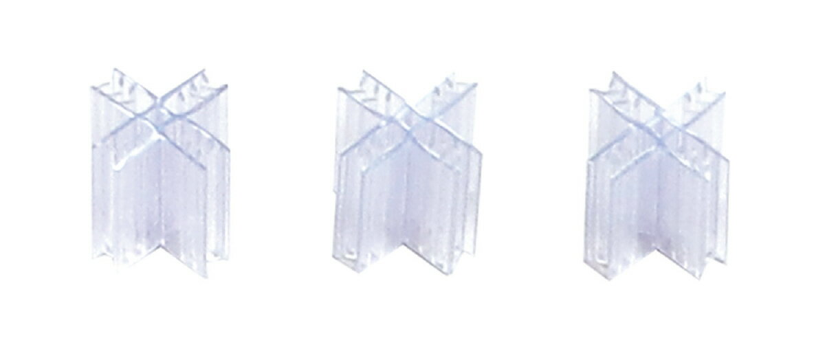 十字型パーテーション用拡張用パーツ！商品サイズ／28×28×26mm1個重量／17g材質／PVCセット内容／3個×1セット1個梱包形態／袋入り
