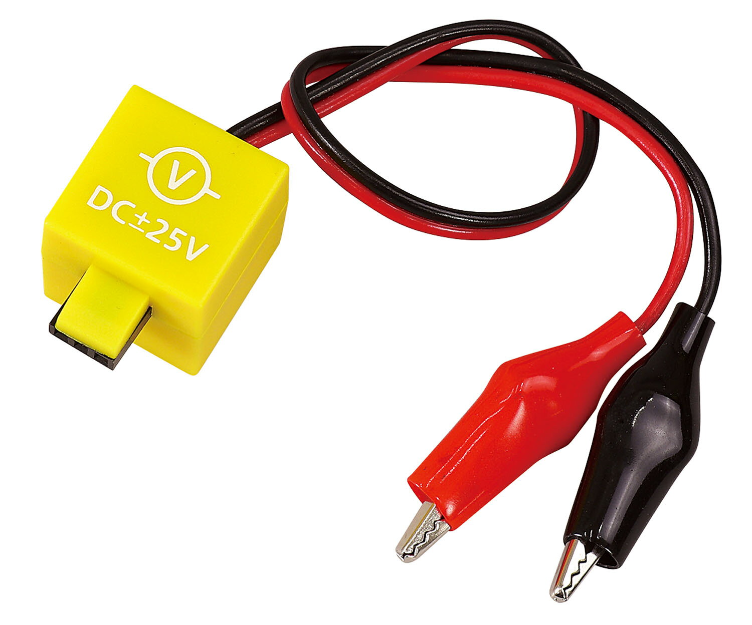 ●電圧値を測定するセンサーです。●ワニ口クリップ型リード線で、様々な機器を接続可能です。 商品サイズ／27.3×20×20mm1個重量／12g材質／ABSセット内容／無し1個梱包形態／ヘッダー付き袋入り