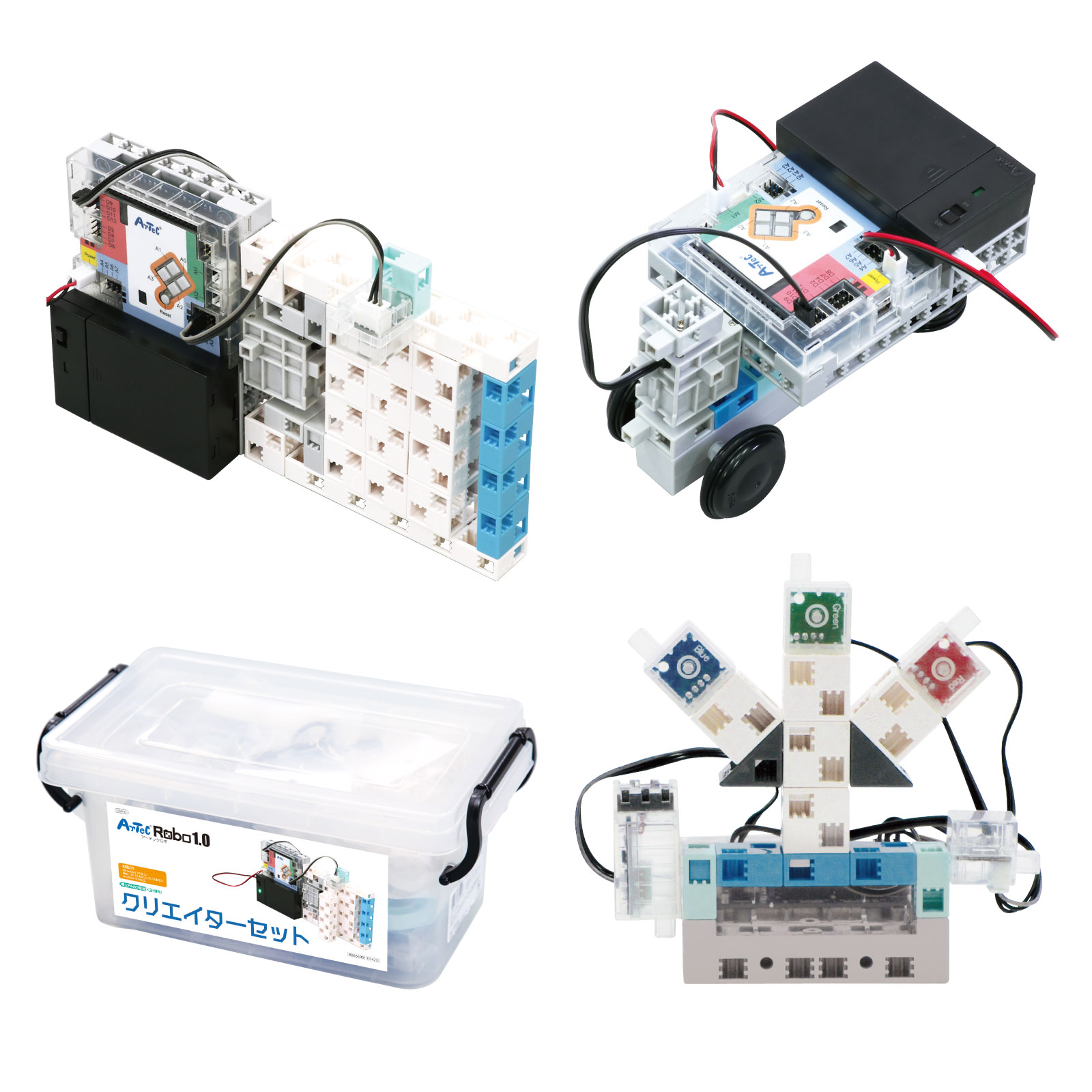 プログラミングを始める第1歩!商品サイズ／160×290×135mm1個重量／600g材質／ABS,FR-4セット内容／1個梱包形態／袋入り