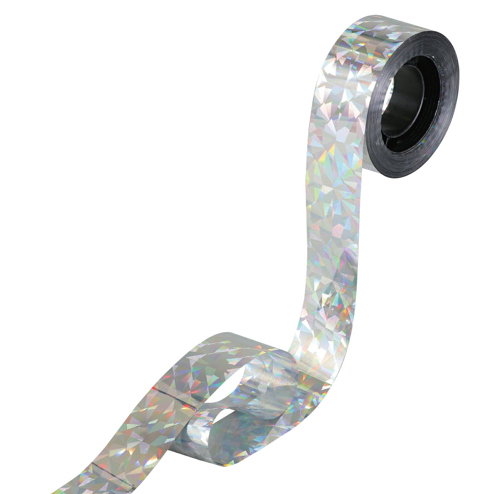 太陽光を反射して害鳥を効果的に遠ざけるホログラムテープです。100mの長さがあり、たっぷり使える糊なしタイプで両面が使用可能。必要な長さにカットして、直接結びつけたり、巻きつけたり、紐を通して結ぶなど、多彩な取り付け方法に対応します。庭や畑...