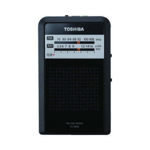 ●メーカー名／東芝エルイートレーディング●カラー／ブラック●外寸法／幅58×奥行18×高さ95mm●本体質量／約63（乾電池含まず）●電源／DC3V（単4形乾電池2本）●付属品／イヤホン、保証書付取扱説明書●チューナー／AM、FM、ワイドF...