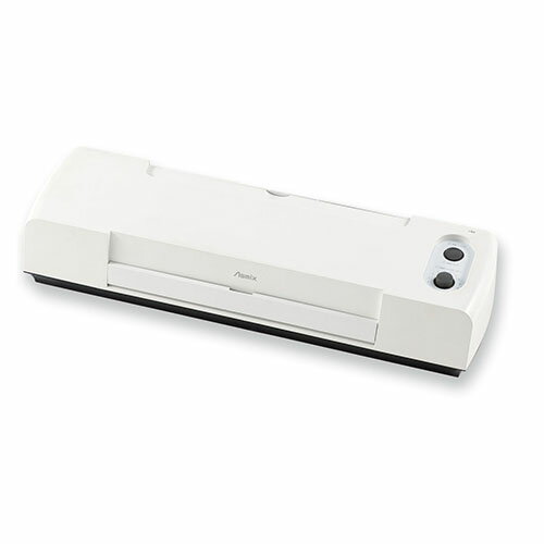 ●外寸：幅570×奥170×高106mm（トレー除く）●重量：約4．8kg●電源：AC100V●消費電力（50／60Hz）：1300W●最大投入幅：325mm●フィルム厚：75〜150μm●設定温度：約125〜175℃●加工速度：50Hz＝...