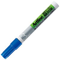 経済的＆省資源のインキ補充式。宛名書きやネーム書きなど、便利に使える油性マーカーです。インキにはアルコール系溶剤を採用しています。・インク色：青・丸芯・線幅：1．5mm・芯径：3mm・インキ：油性染料・キャップ式・インキ補充可能