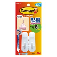 強力に接着。不要になったらタブ（テープの耳）を引き伸ばしてきれいにはがせます。不要になったらタブ（テープの耳）をテープの長手方向にまっすぐ引っぱって伸ばしてください。・粘着フック・粘着タブ付フック・耐荷重：約500g・種別：S・内容：フック...