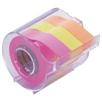 全面粘着剤付だからマーキングに、インデックスにと用途いろいろ。好きな長さにカットできます。インデックスにもぴったり！必要な分だけカットできるのが嬉しい！・仕様：カッター付（テープ3巻入）・テープ幅15mm×長10m・色：ローズ・レモン・オレ...