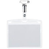 表面特殊加工で名札表面に傷などが付きにくいタッグ名札です。・種別：特大ヨコ・外形寸法：縦91×横108mm・中紙：縦69×横97mm・材質：名札ケース＝オレフィン系樹脂・1パック入数：10枚