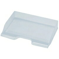 積み重ねがしやすいサイドストッパー付き。角2封筒が入るゆったりサイズ。・デスクトレー・ヨコ型A4・規格：型（A4）・色：クリア・外形寸法：幅345×奥253×高65mm・内形寸法：幅336×奥248×高58mm・耐荷重：2kg