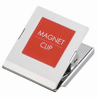 厚い書類をしっかりキープ！定番マグネットクリップ！マグネット部分と本体にハトメがしてあるので、マグネットがとれにくい！・マグネットクリップ・種別：中・とじ枚数：約80枚（A4コピー用紙）・口幅：35mm・色：赤・外形寸法：幅38x奥42x高...