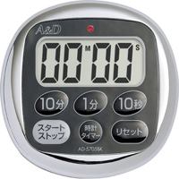 大型表示（文字高18mm）で見やすい。水まわりでも使える防滴型。・デジタルタイマー・外形寸法：幅82×奥82×高15mm・使用電池：CR2032×1個（付属）・機能：カウントダウン、カウントアップ、プリアラーム、時計付・最小計測時間：10秒...