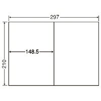トナー式PPC、熱転写プリンタに使用可能なコピー用ラベル。速乾性があり、インクジェットプリンタに使用してもキレイに印字できます。・シートサイズ：A4・シート内容：2面付・ラベルサイズ：210×148．5mm・入数：500シート斤数1000・...