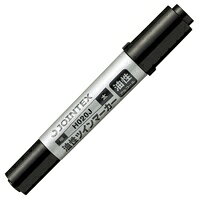 ツインタイプの油性マーカー！・油性マーカー・インク色：黒・本体長：139mm・軸径：20．5mm・線幅：太字＝0．7〜6．0mm、細字＝0．6〜1．2mm・入数：1本・JOINTEXオリジナル