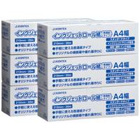 ポスターやたれ幕印刷に。普通紙タイプ。大量使用6本入り※ロール紙を箱から取り出さずにご使用ください。安定して回転するように軸が入っています。・インクジェット用紙（ロール紙）・業務用パック・坪量：74g／・紙厚：100μm・白色度：85％・規...