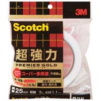 屋内・屋外両用タイプ！まよったらこれ！！・使用用途：屋外使用可能・テープ寸法（幅・横）：25mm・テープ寸法（長）：3・テープ寸法（厚）：1．1mm・材質（基材）：アクリルフォーム・材質（粘着剤）：特殊アクリル系粘着剤・はく離紙目盛：無