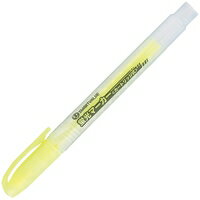 キャップ部分をつまんでラクラクあけられる！・蛍光マーカー（シングルタイプ）・つめ替え式・中綿タイプ・シングルタイプ・線幅：4．0mm・インク色：黄・水性顔料インク