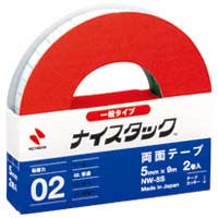 使いやすさはそのまま、両面テープのロングセラー。カッター付で使いやすい。・サイズ：5mm×9m（1ホルダーに2巻入り）・基材：紙・テープ厚：0．09mm