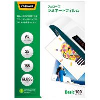 つや、光沢のあるスタンダードタイプ。パウチ・ラミネートフィルム＜少量タイプ＞。ホット。・厚：100μ・入数：25枚・材質：PET・PE・EVA・規格：A5・