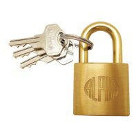 さびにくく耐久性がある黄銅製。・種別：25mm・ツル部分内寸：横12×縦15mm・ツル太さ：4．5mm・桁違い数：24通り・付属品：鍵3本