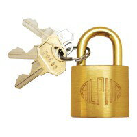 さびにくく耐久性がある黄銅製。・種別：30mm・ツル部分内寸：横14×縦16mm・ツル太さ：5mm・桁違い数：96通り・付属品：鍵3本