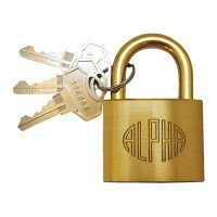 さびにくく耐久性がある黄銅製。・種別：40mm・ツル部分内寸：横21×縦21mm・ツル太さ：6mm・桁違い数：500通り・付属品：鍵3本