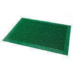 お手入れがラクな樹脂製の屋外用玄関マット「テラロイヤルマット」W1200×D900mm／グリーン。鮮やかな若草色。マットは細かい網目となっていて、土砂や水がマットの下に落ちるので除塵効果が長持ちします。学校や店舗、公共施設など、さまざまなエ...