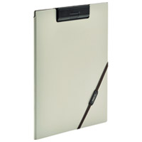 一時保管や書類の分類に！ファイル裏面外側にポケット付き！ふせん、クリップなどの小物も一緒に持ち運べるマルチポケット付き。しっかり閉じられるバンド付き。・クリップファイル・内ポケット付・規格：A4−Eタテ・収容数：40枚・背幅：13mm・色：...