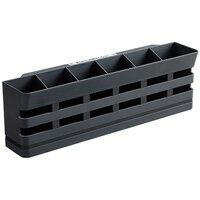 置き場に困る折りたたみ傘をスッキリ収納。折りたたみ傘のカサ立て／6本用。傘立ての脇にベルトで取り付けて使用します。※床置きでも使用できます。・カラー：ダークグレー・材質：HIPS・固定ベルト2本、表示ラベル1枚付・完成品・