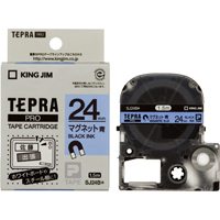 PROテープマグネットSJ24B 青に黒文字 24mm・