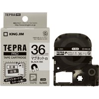 PROテープマグネットSJ36S 白に黒文字 36mm・