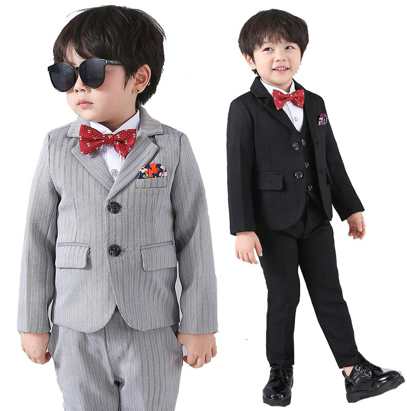 定番セットで紳士な男の子の雰囲気を手軽に演出。 結婚式、発表会、卒業式、入学式、演奏会、パーティーなどシーンで、幅広く着まわしOK☆ 見た目がオシャレでお子様も喜んでいる 男の子のジャケットスーツセット、 春は「入学式、卒業式」、秋には「七...
