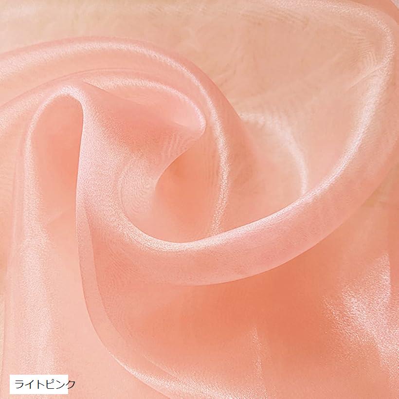バリエーションコード : 2bjjtssllt商品コード2bjxp8lxxt商品名高光沢 オーガンジー 生地 5mx幅150cm 手芸 カラー 無地 布 ライトピンクブランドmoonfarmカラーライトピンク・美しい光沢のスタンダードオーガ...