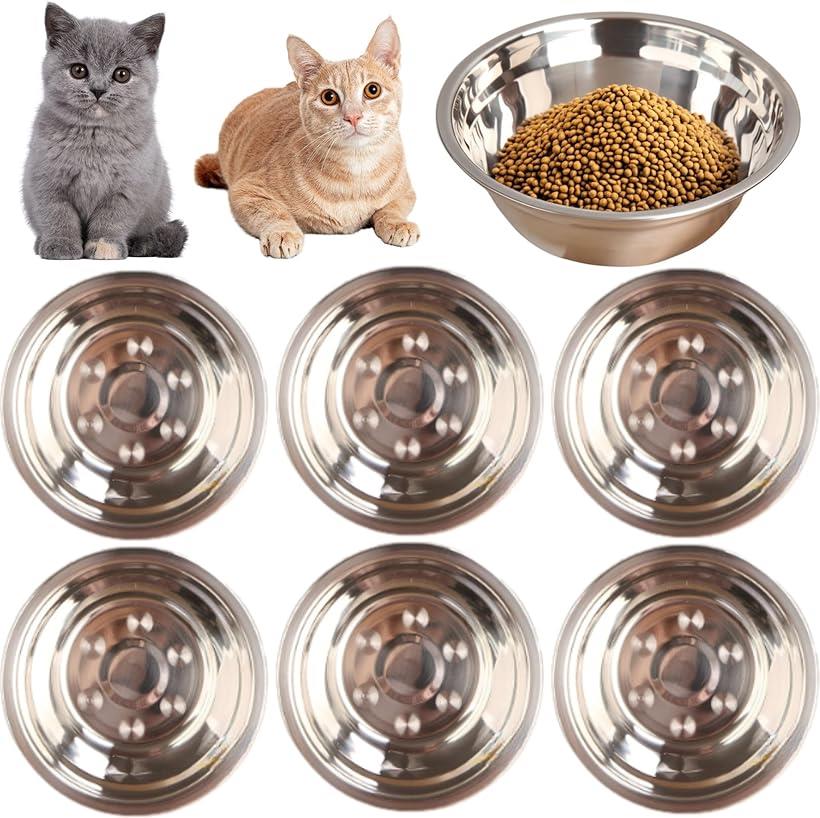 商品コード2b96fy3dqu商品名犬 猫 ペット 食器 皿 水飲み皿 ステンレス製 6個 餌入れ 食洗器対応 直径14cmブランドbath＆bathカラー14cm(ステンレス製ペットボウル 6個セット)パッケージには6つの銀色のステンレス...