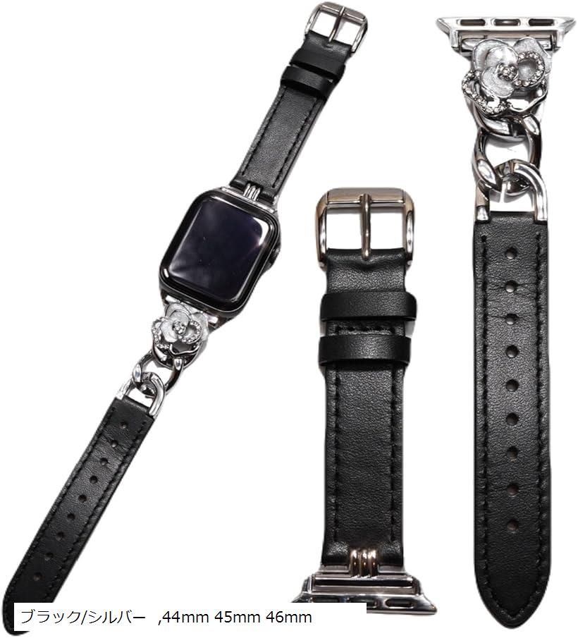 バリエーションコード : 2b9d8uki80商品コード2b9d89yvvd商品名Apple watch チェーン ＆ レザー バンド おしゃれ アップルウォッチ 時計 ベルト レザーバンド/メタル 本革/シルバー Series 10 9 ...