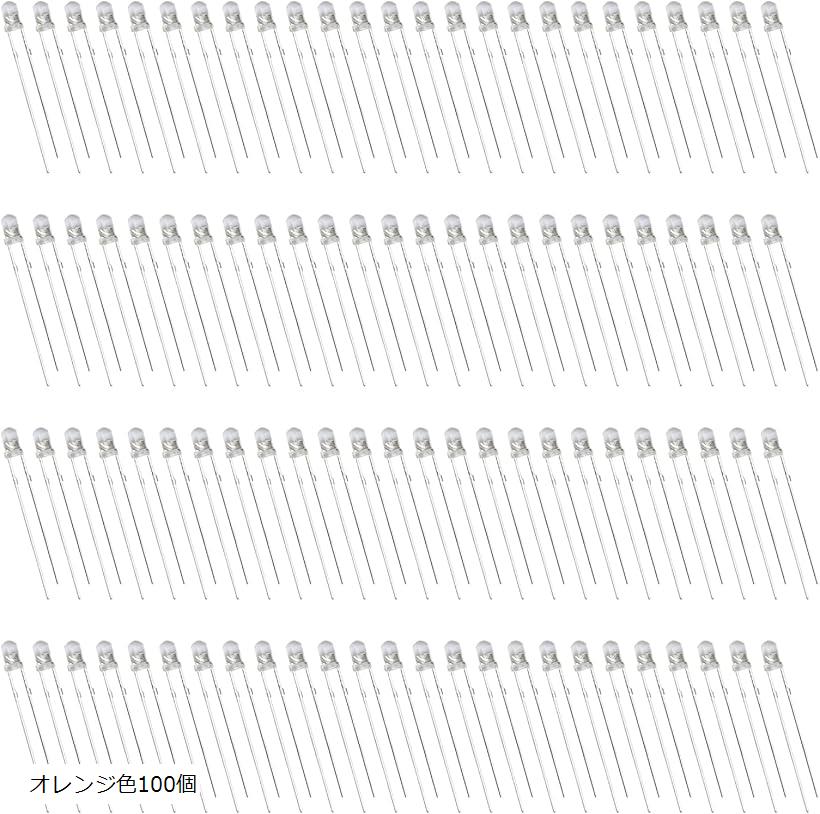 バリエーションコード : 2b9rc4ioq9商品コード2b9rcpcs51商品名LED 発光ダイオード 3mm 18000mcd 20mA 30° 砲弾型 オレンジ色100個ブランドENN LLCカラーオレンジ色100個とても明るい超高輝...