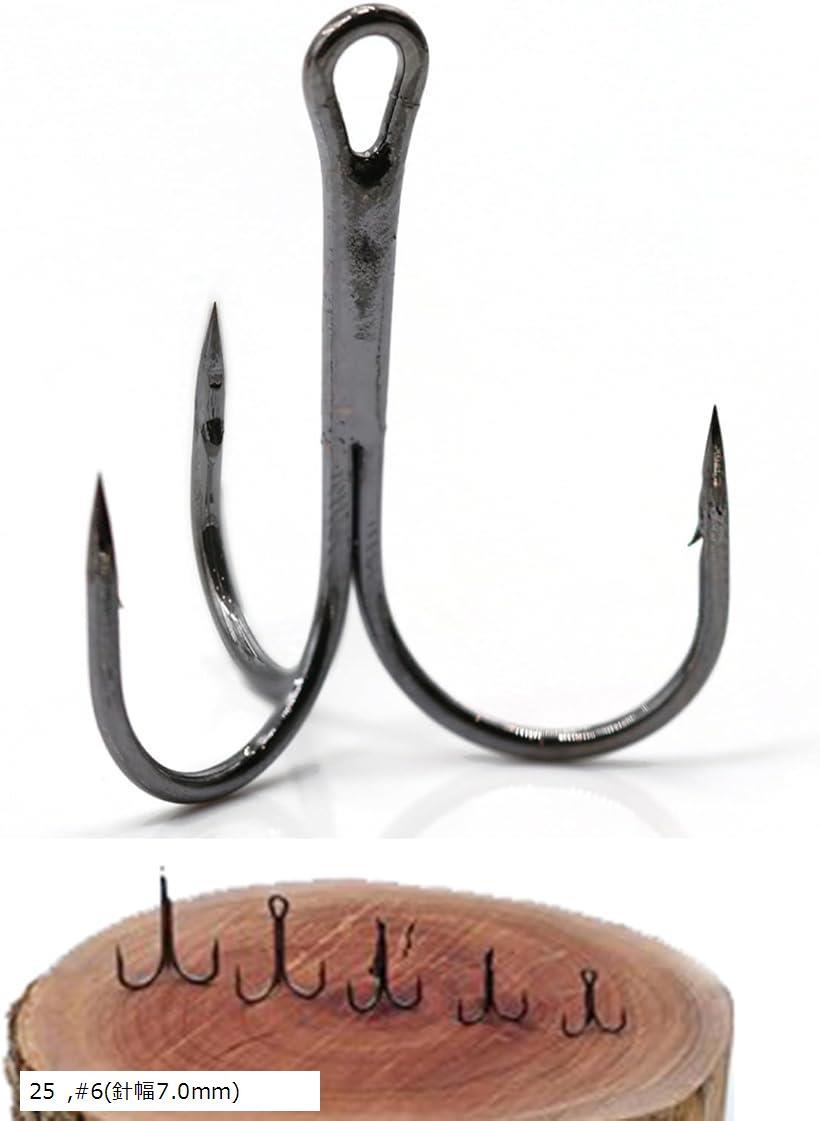 バリエーションコード : 2b9l41hcg0商品コード2b9l4dp6dx商品名互換品 トレブルフック トリプルフック ニッケルメッキ ブラック ジギング メタルジグ 炭素鋼 ジギング アジング ショアジギング #6 針幅7.0mm 25...