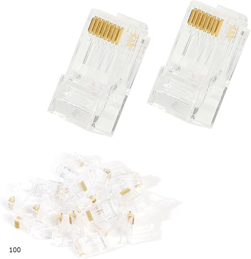 バリエーションコード : 2b9f2152ix商品コード2b9f2c4jq9商品名RJ45コネクタ 貫通型 配線簡単 保護 LANケーブル CAT5 ‎CAT6 100ブランドTKYカラークリア「ケーブルの爪折れ防止」CAT5／CAT6／C...