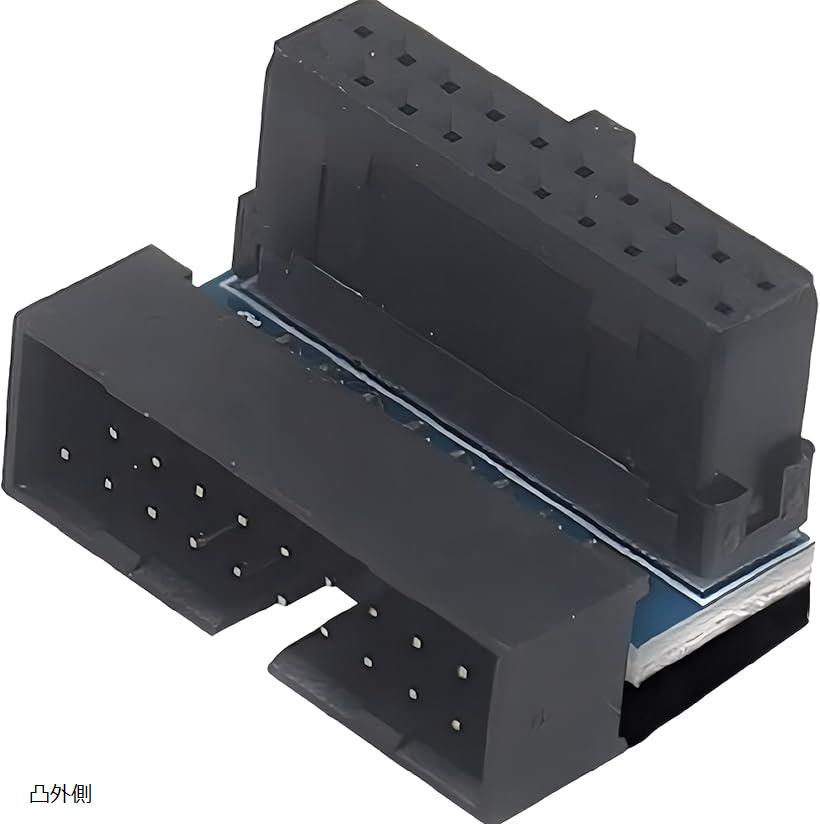 バリエーションコード : 2bjgonwwyu商品コード2bjgo1lu5d商品名互換品USB3.0 19pin/20pin 90度 角度変更アダプター マザーボードブランドスモールラボカラー凸外側「特徴」PCの配線管理、干渉がある場合に役...