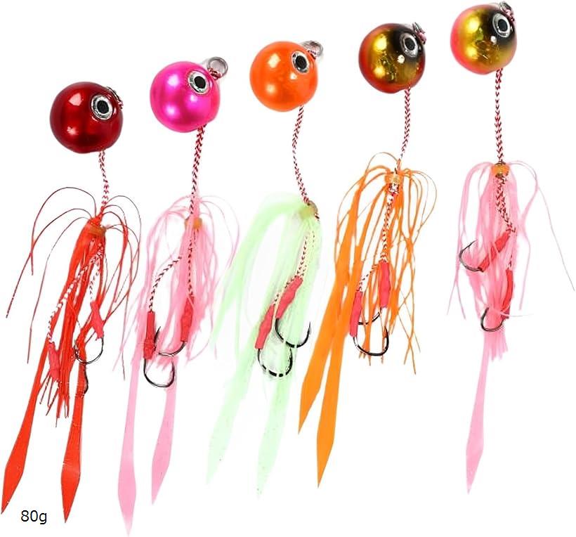 バリエーションコード : 2bu5s0ilqh商品コード2bu5sr1304商品名タイラバ 鯛ラバ 仕掛け 遊動式 反射板 夜光 グロー マダイ 青物 ヒラメ 釣り ルアー カーリー 5個 セットブランドSESHISカラー5色サイズ等80g...